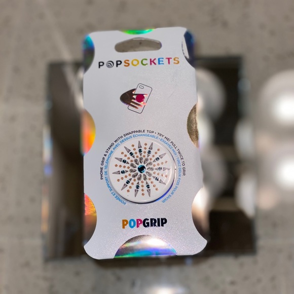 PopSocket | Accessories | White Jewel Pop Socket | Poshmark